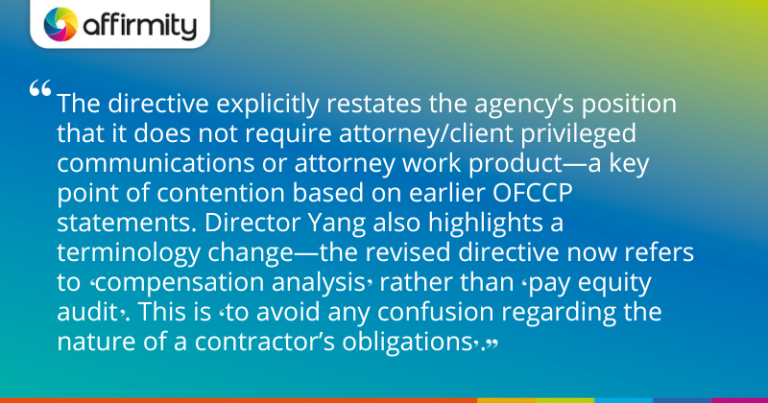 Affirmity | OFCCP Revises Directive 2022-01: Prove Compensation Analysis